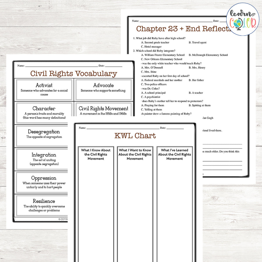 Through My Eyes Book Study Grades: 3-6 – Learn in Color