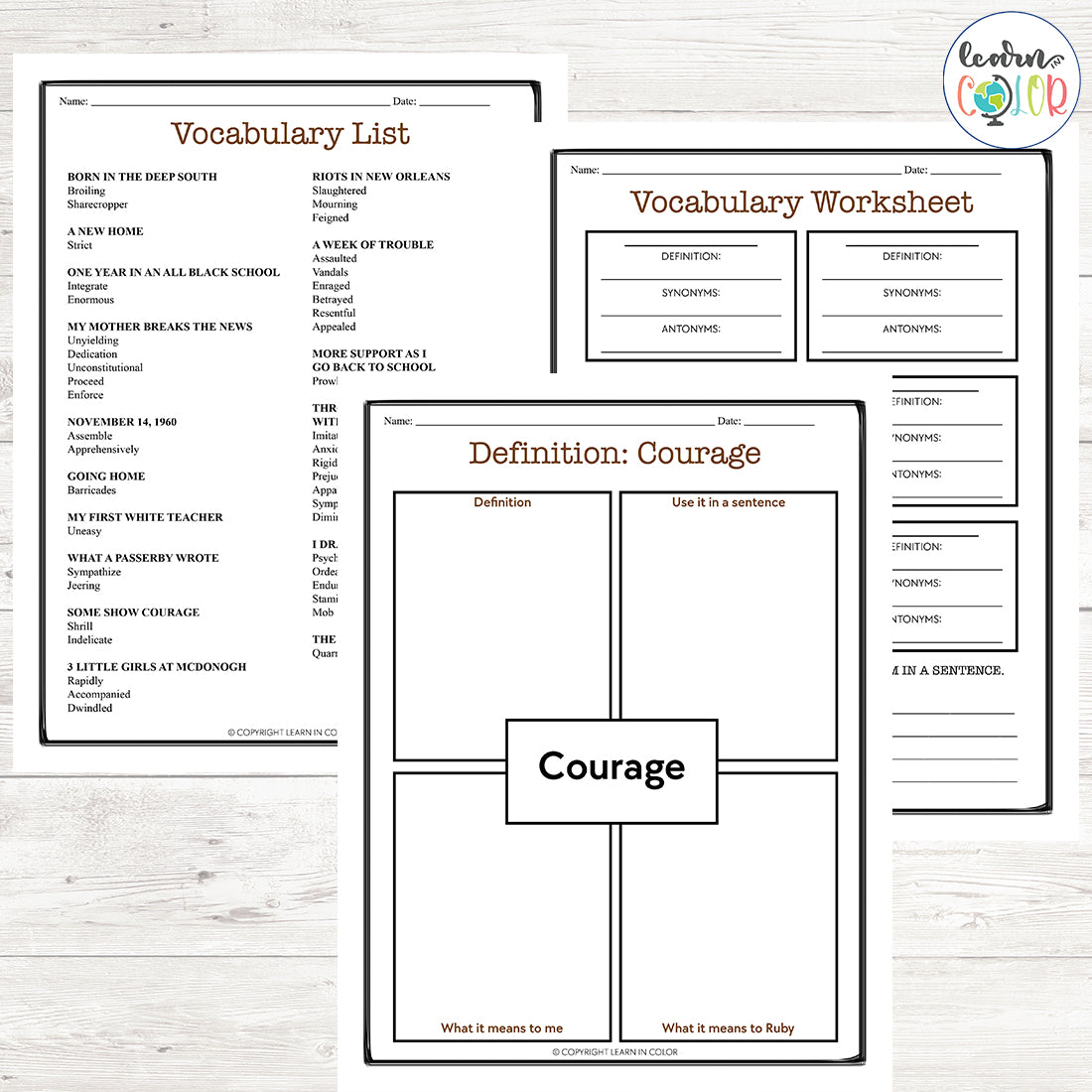Through My Eyes Book Study Grades: 3-6 – Learn in Color