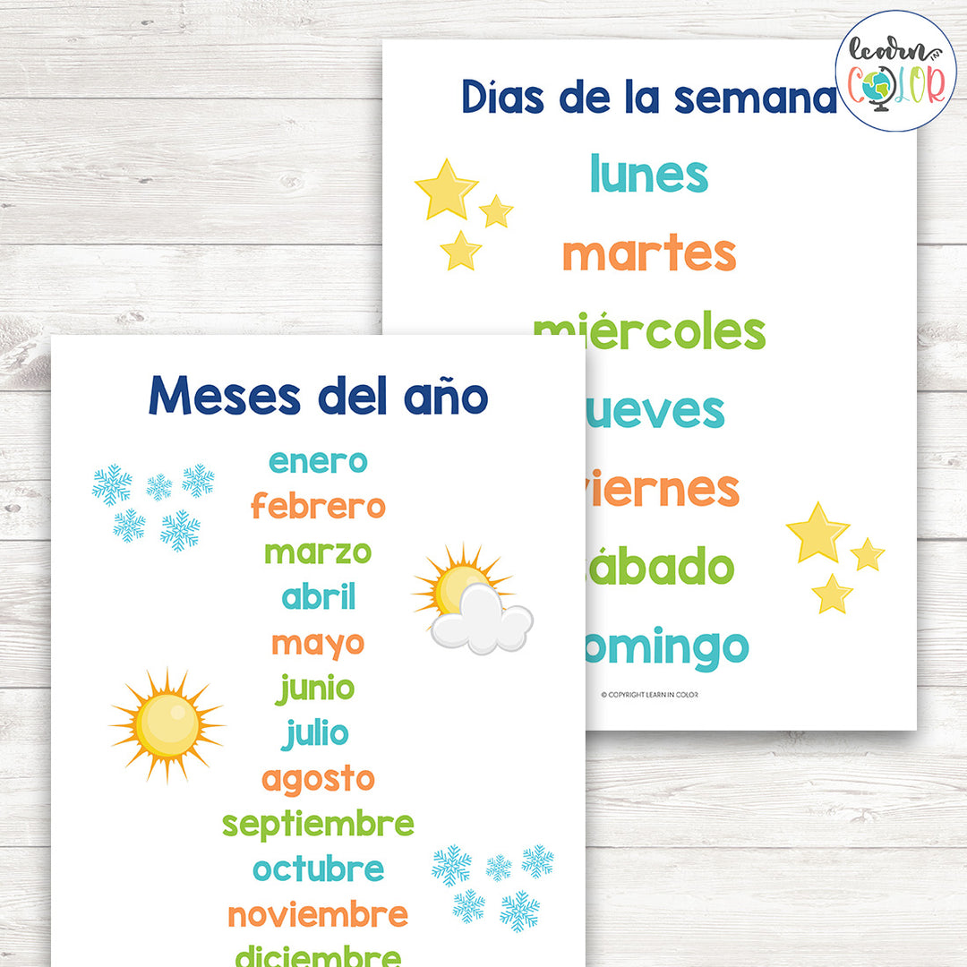 Las Hojas De Trucos Para Hora | Time Cheat Sheets in Spanish – Learn in ...