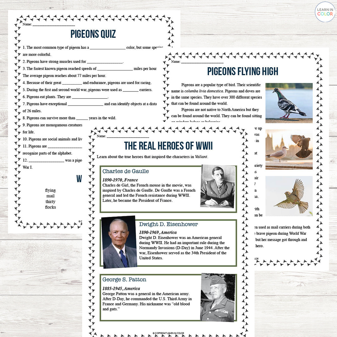 Valiant Movie Study Grades: 4-6 – Learn in Color