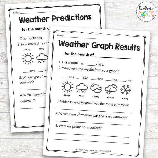 Weather Graph Activity – Learn in Color