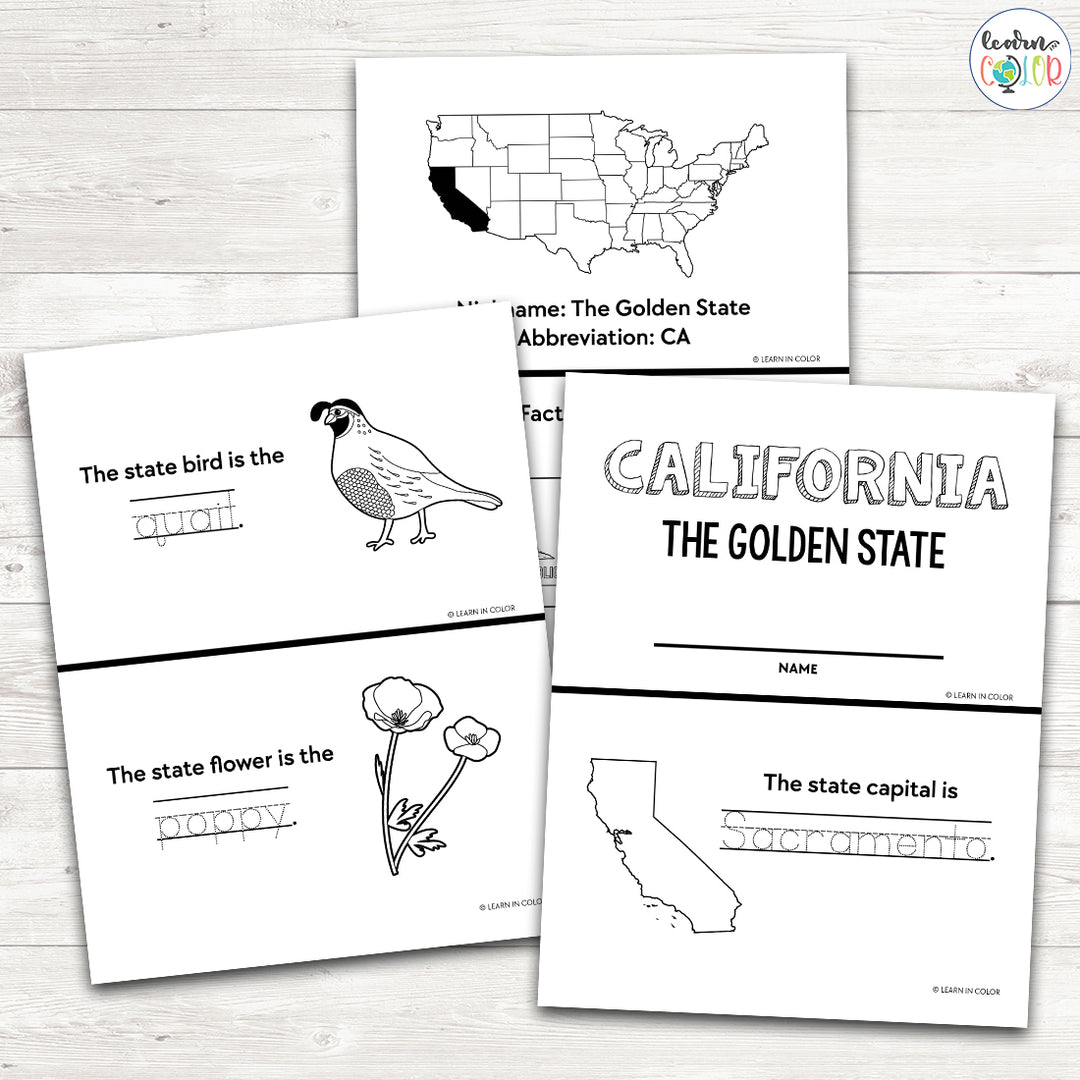 West - US States Mini Books – Learn in Color
